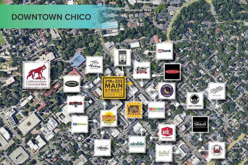 218 & 222 Main St, Chico, CA 95926 | CommercialCafe.com